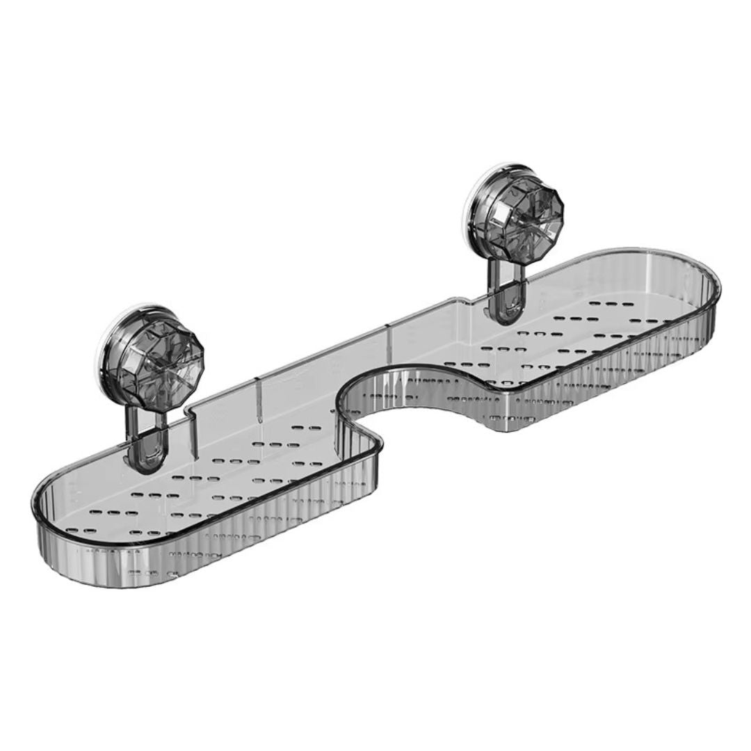 Suction Shelf for Sink Bathroom Storage Rack - Toothbrush Holder & Cos ...