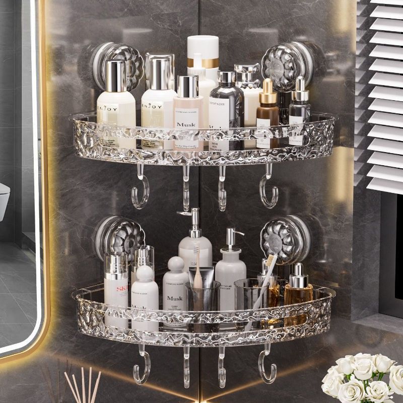 Triangle Suction Corner Rack – Punch-Free, Waterproof Bathroom Storage ...